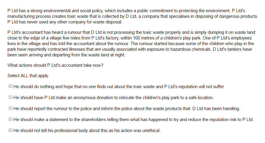 CIMA P3 Past papers - Question 27 - June 2016 Practice Exam (May 2016 ...