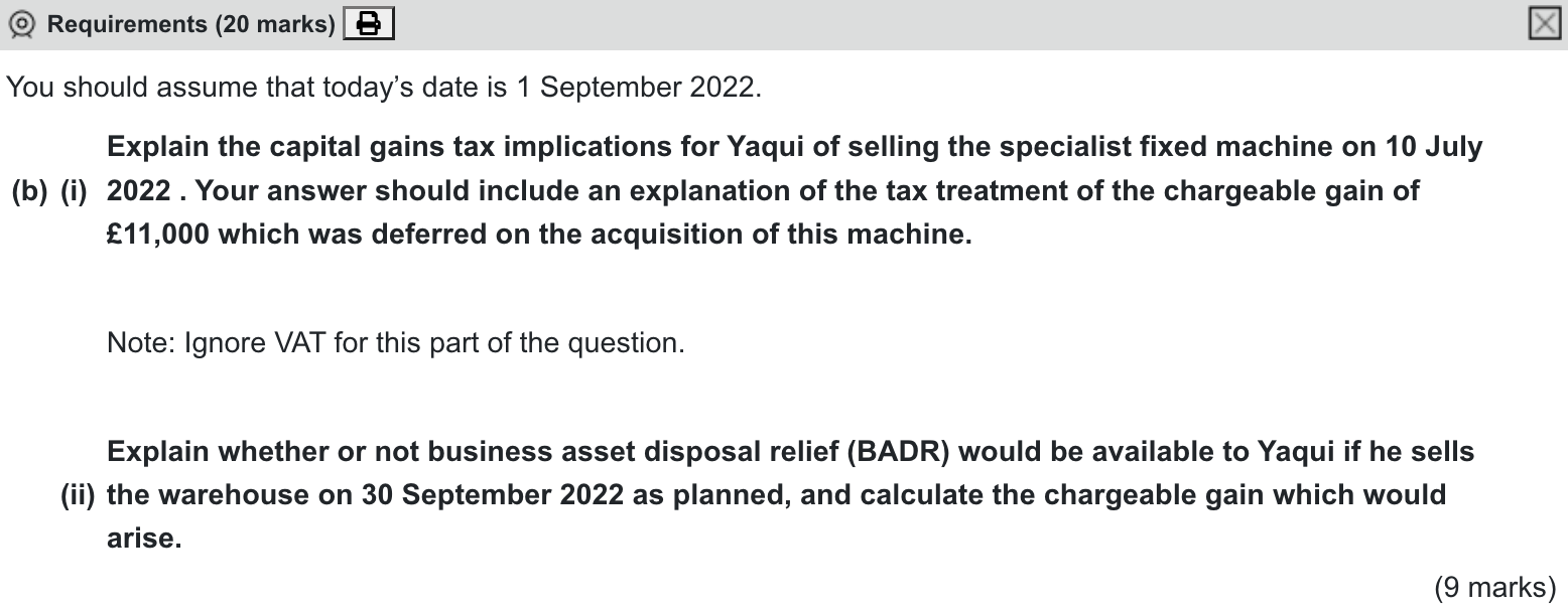 ACCA ATX (UK) CBE: A2a. Holdover relief | aCOWtancy Textbook