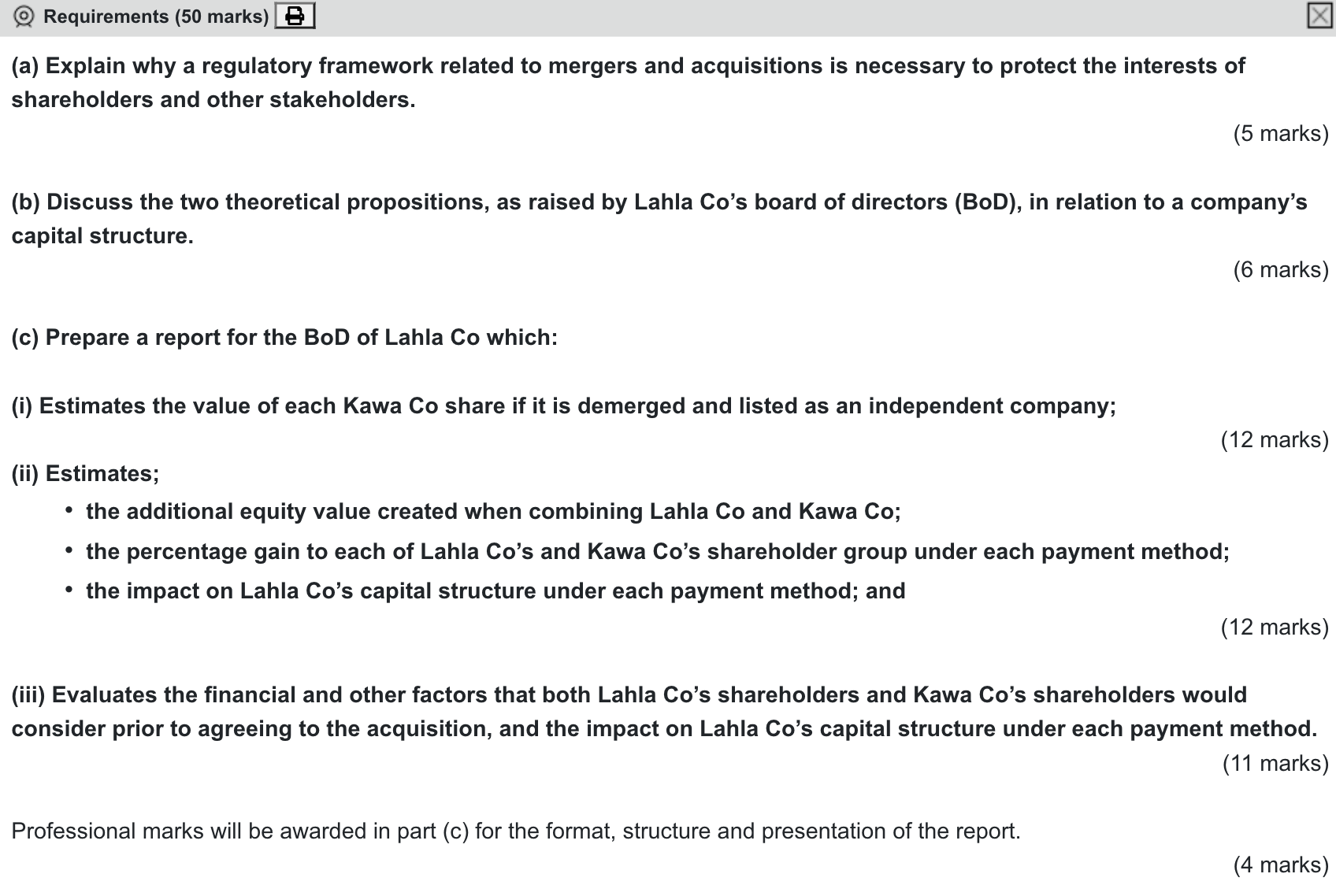 ACCA AFM - June 2021 | aCOWtancy Exam Centre