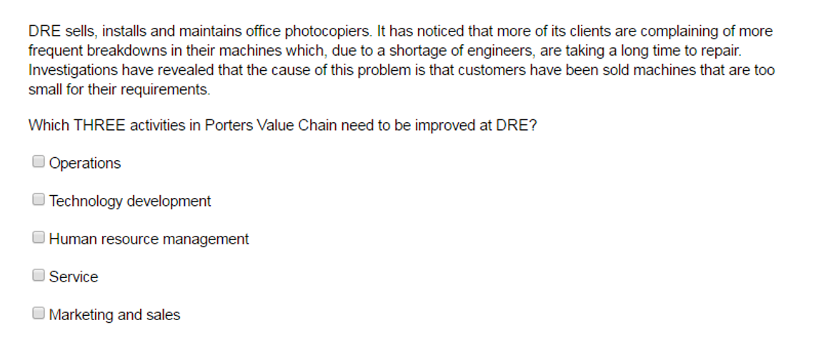 CIMA E3 Past papers - Question 11 - June 2016 Practice Exam (Jun 2016 ...