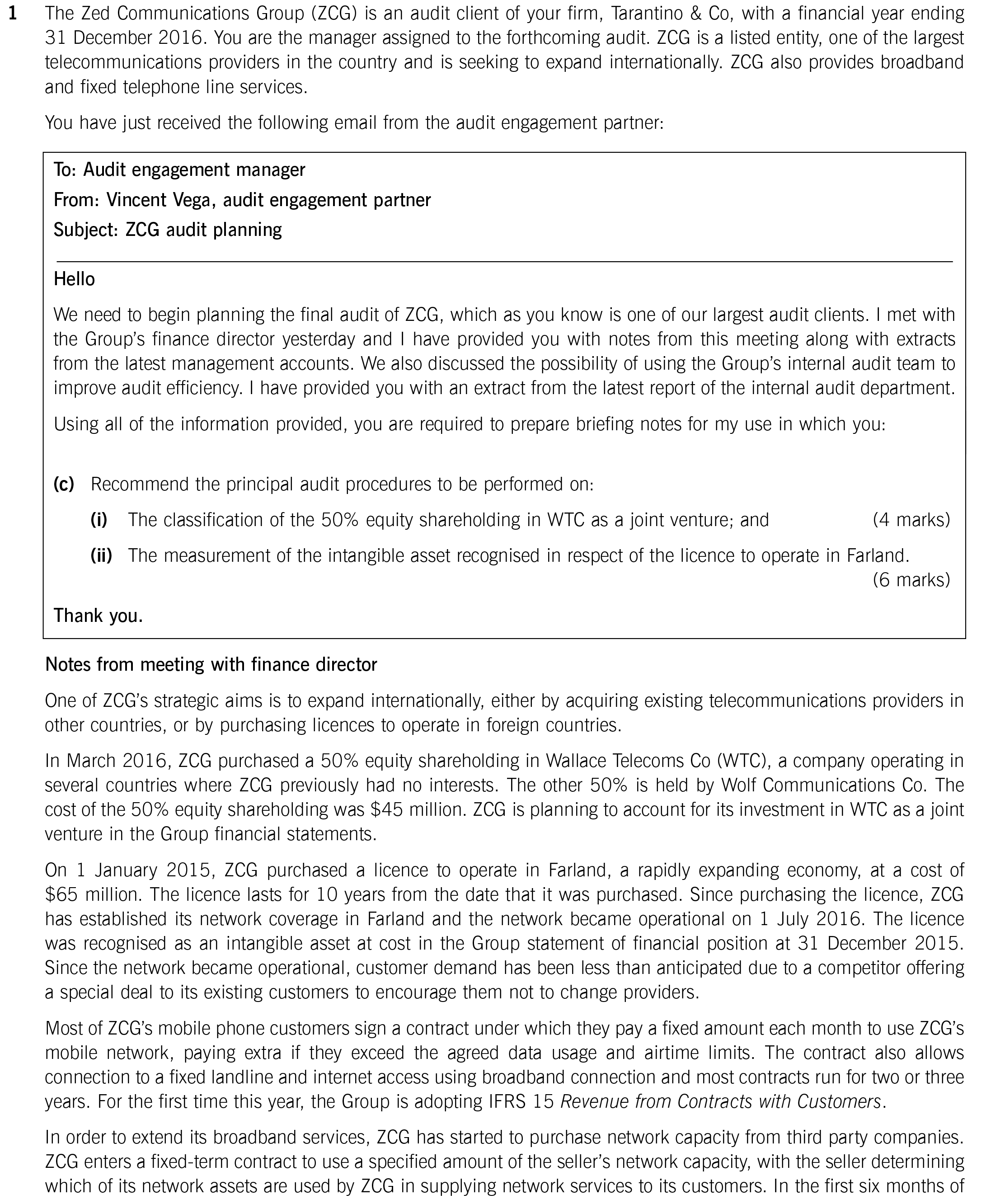 ACCA AAA (INT) Past papers - Question 1c - December 2016 Sample ...